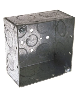 CAJA1R CAJA1R RACO CAJA CUADRADA GALV 4" PROF 2-1/8" KO 1" 233