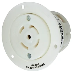 HBL2730 HBL2730 HUBBELL CONTACTO 3P4H 30A 480V L16-30R 6530-CWL1630R ...