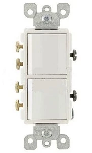 LV5634-0WS LV5634-0WS LEVITON DECORA APAGADOR DUPLEX BALANCIN BCO. 15 ...