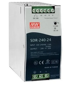 SDR-120-24 SDR-120-24 MEAN WELL FUENTE DE PODER 100-240VAC/24VDC 120W 5A SDR12024
