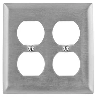 SS8 SS8 HUBBELL PLACA DUPLEX ACERO INOXIDABLE SS8