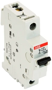 S201-C20 S201-C20 ABB INTERRUPTOR TERMOMAGNETICO RIEL DIN S201-C20 480VCA 6KA 2CDS251001R0204